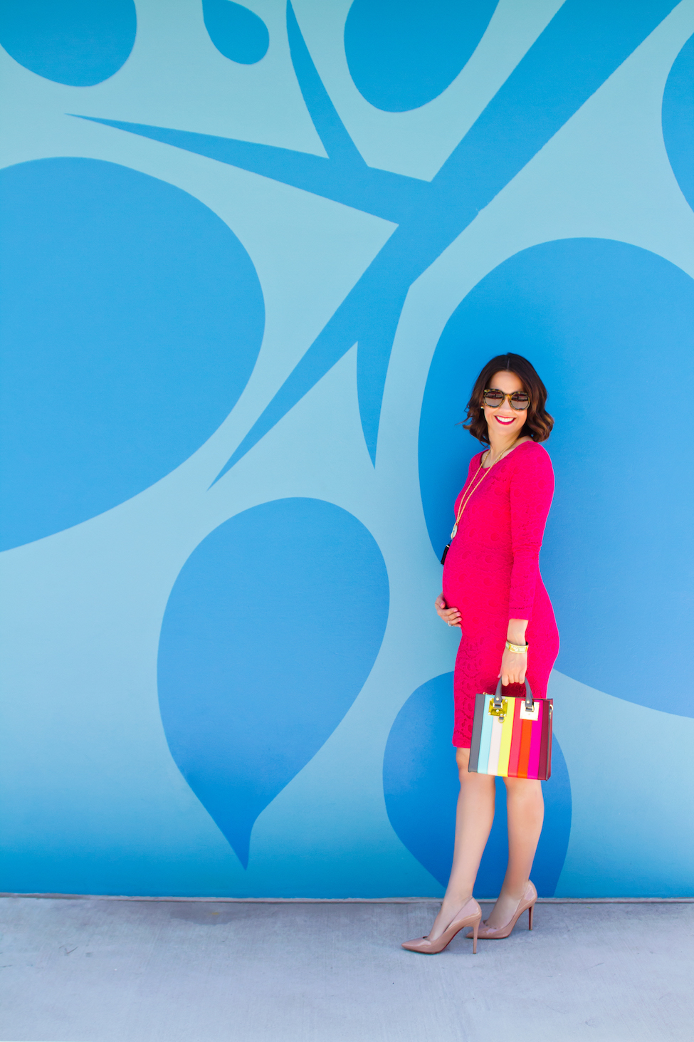 Carrie Hot Pink Lace dress - 7 - Carrie Colbert