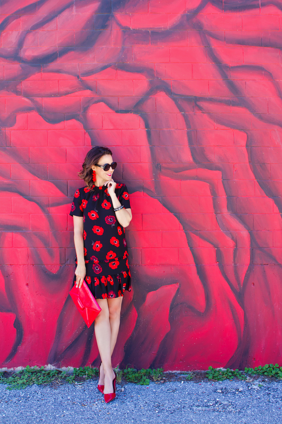 Red florals dress -5 - Carrie Colbert