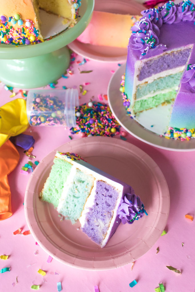 The Easiest Way to Make Gradient Cakes - Carrie Colbert
