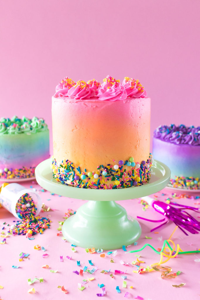 The Easiest Way to Make Gradient Cakes - Carrie Colbert