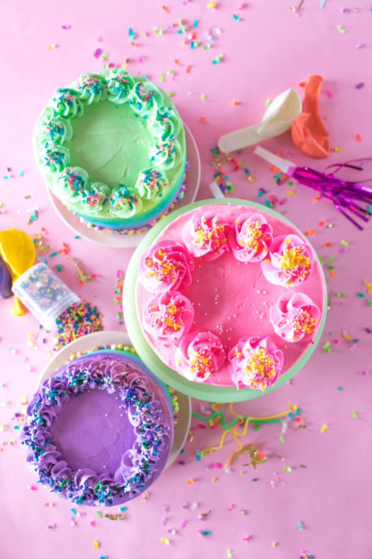 The Easiest Way to Make Gradient Cakes - Carrie Colbert