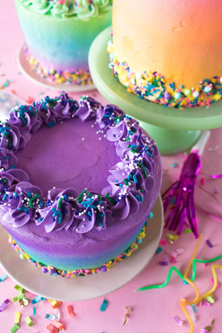 The Easiest Way to Make Gradient Cakes - Carrie Colbert